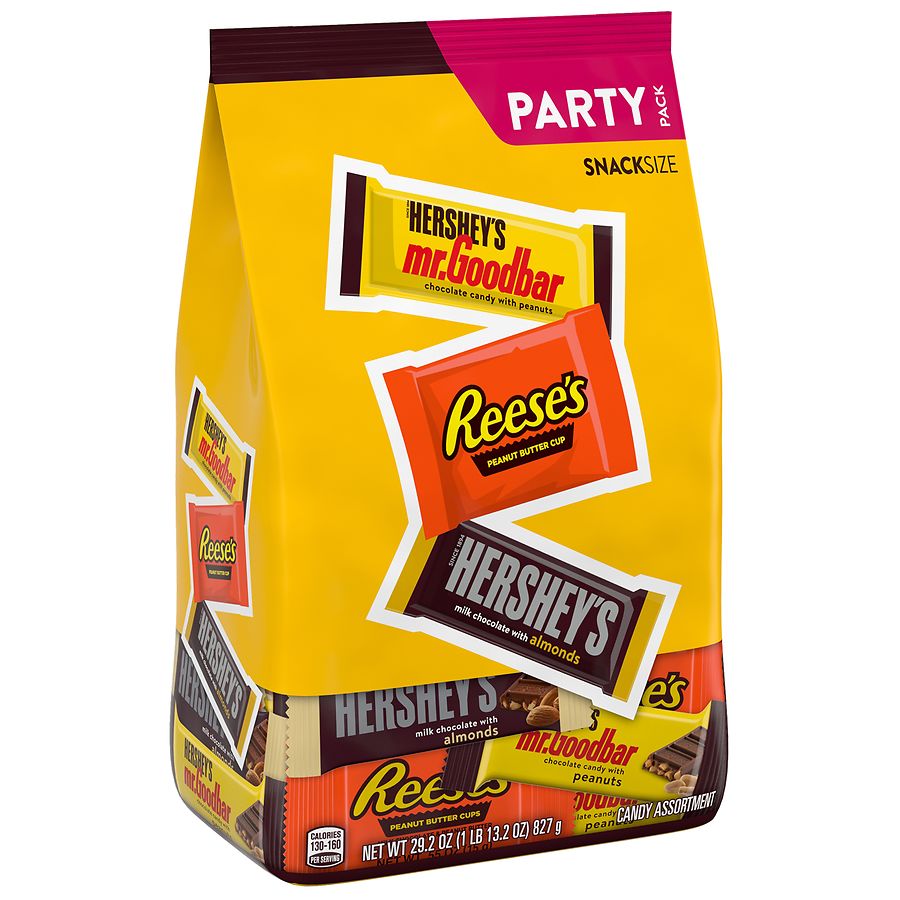 HERSHEY'S Snack Size, Candy, Party Pack Assorted Chocolate | Walgreens