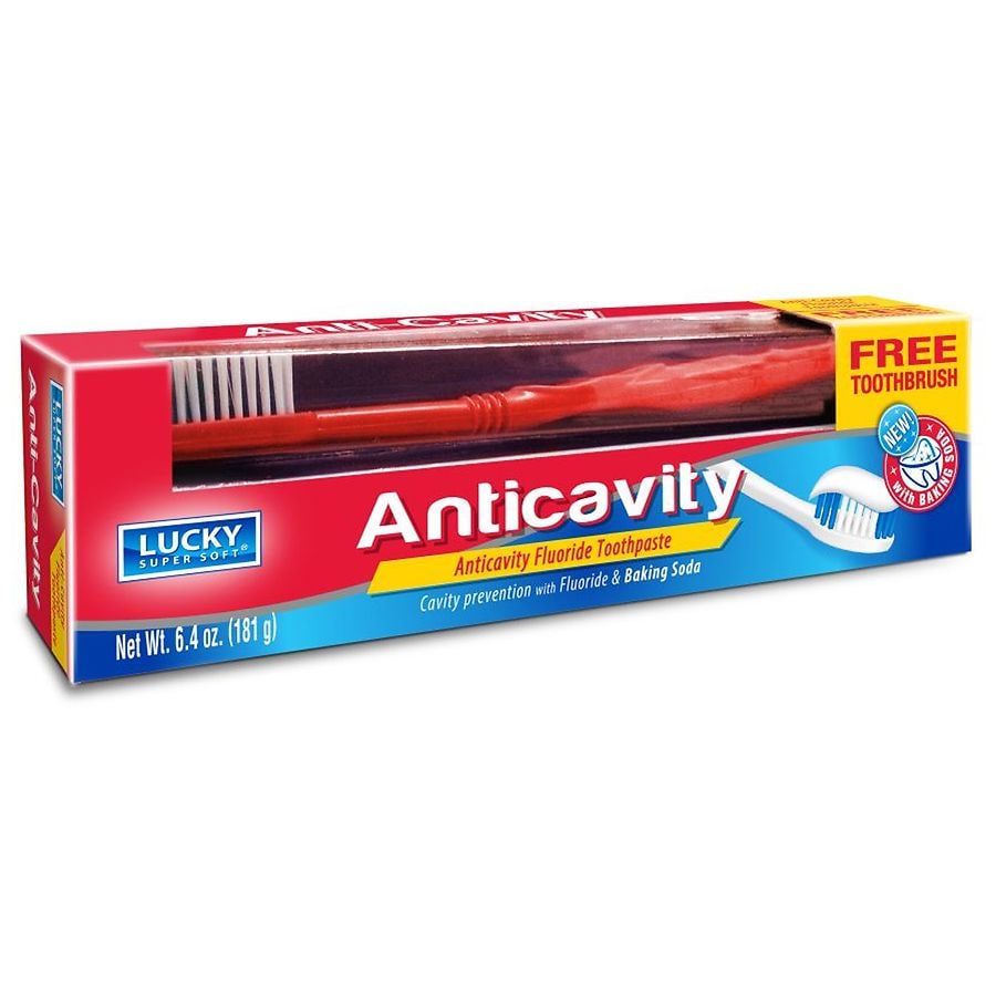 Lucky Super Soft Toothpaste with Toothbrush | Walgreens