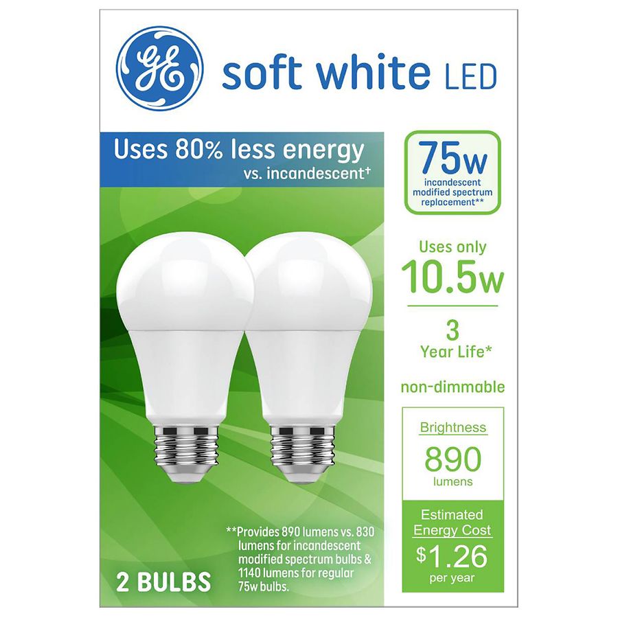 GE LED Light Bulbs Soft White, Soft White | Walgreens