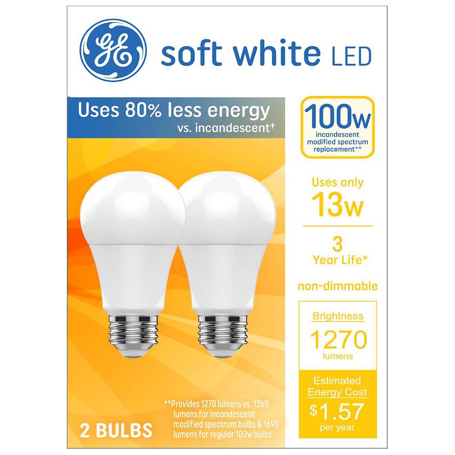 GE LED Light Bulb Soft White, Soft White | Walgreens