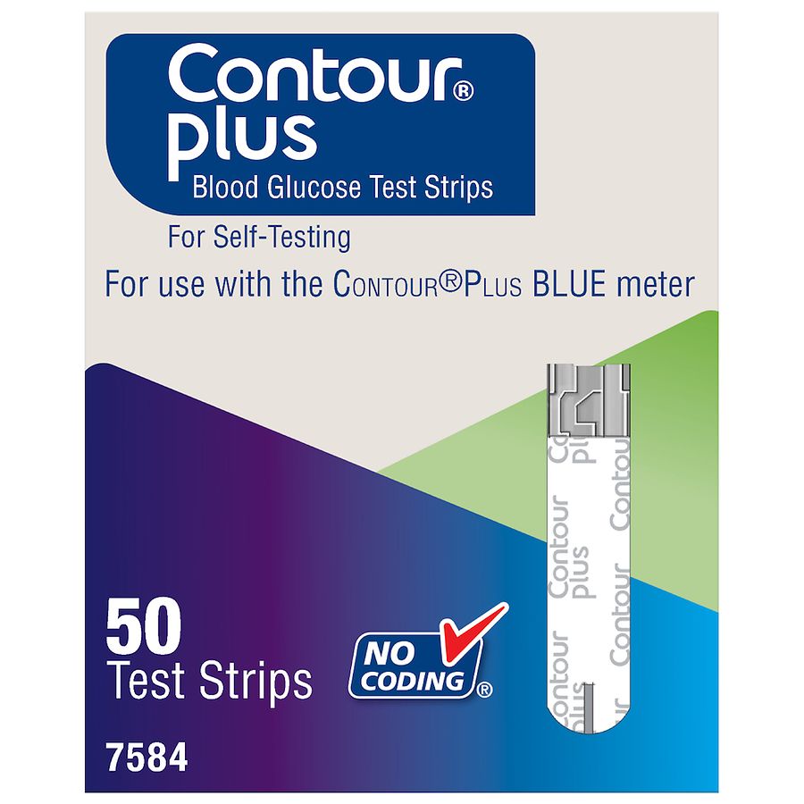 CONTOUR PLUS BLUE Blood Glucose Test Strips | Walgreens