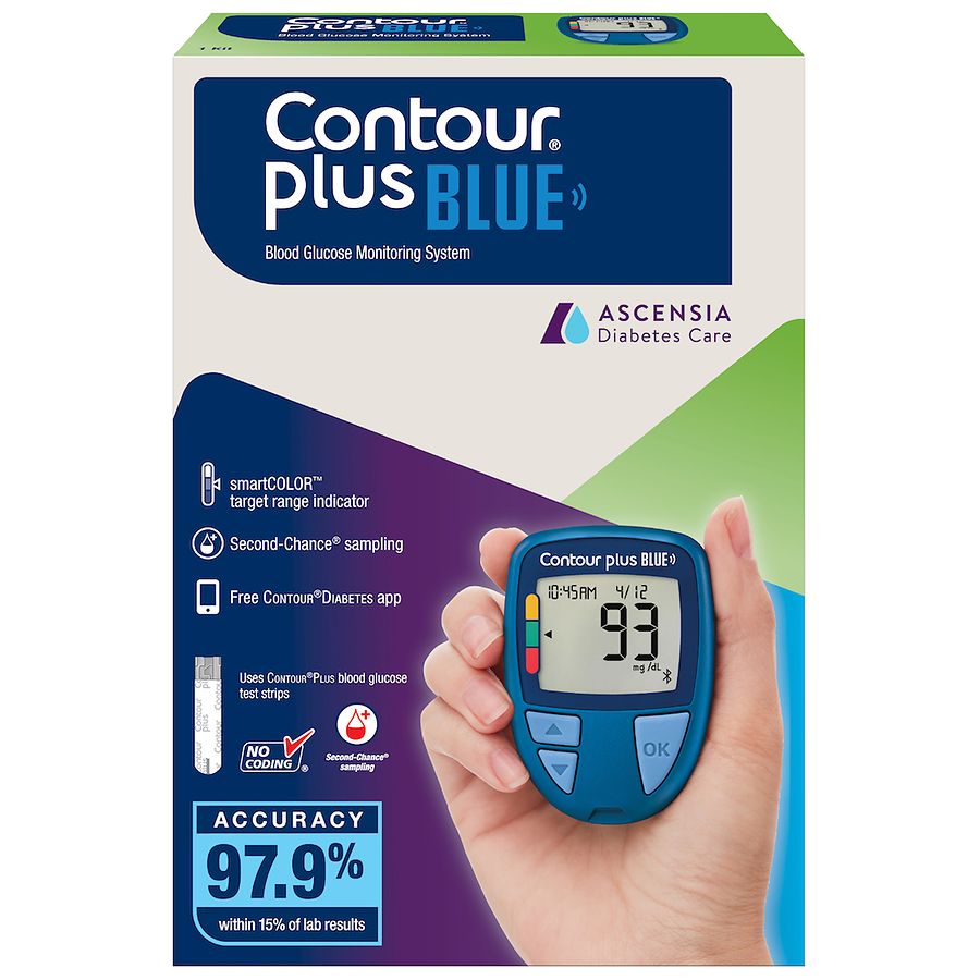 CONTOUR PLUS BLUE Blood Glucose Monitor | Walgreens