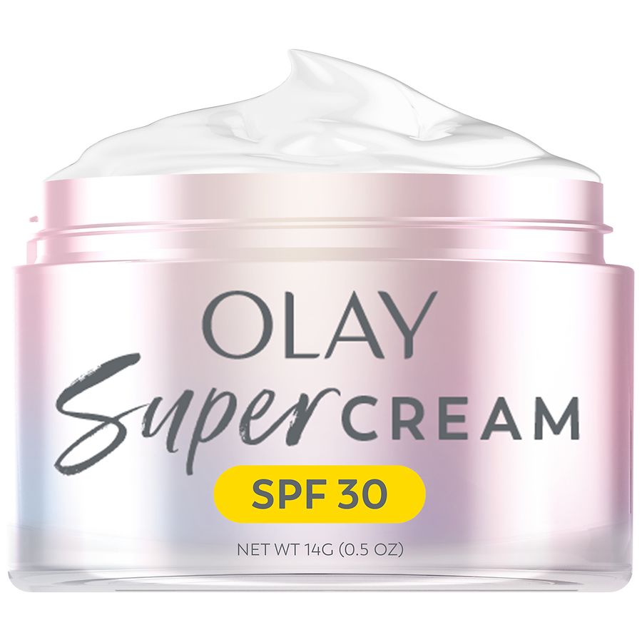 Olay Super Cream with Sunscreen SPF 30, Lightweight Face Moisturizer Trial Size, Ultra Dark ...