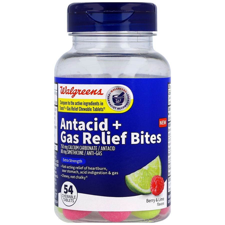 Walgreens Antacid + Gas Relief Bites Berry & Lime, Planet Disco | Walgreens