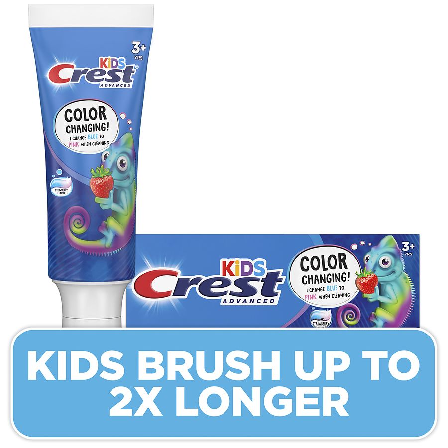 Crest Advanced Kid's Fluoride Toothpaste Strawberry | Walgreens