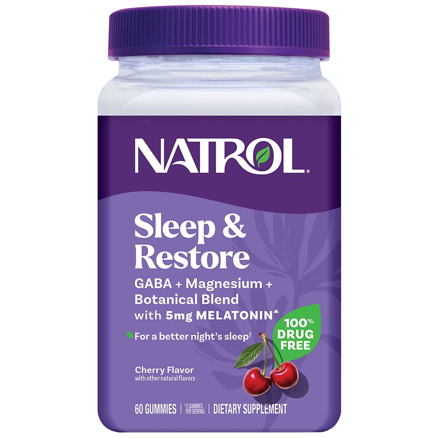 Natrol Sleep & Restore with 5 mg Melatonin Gummies Cherry | Walgreens