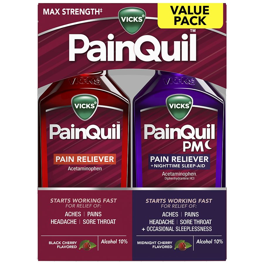 Vicks PainQuil Max Strength Adult Pain Reliever Liquid with ...