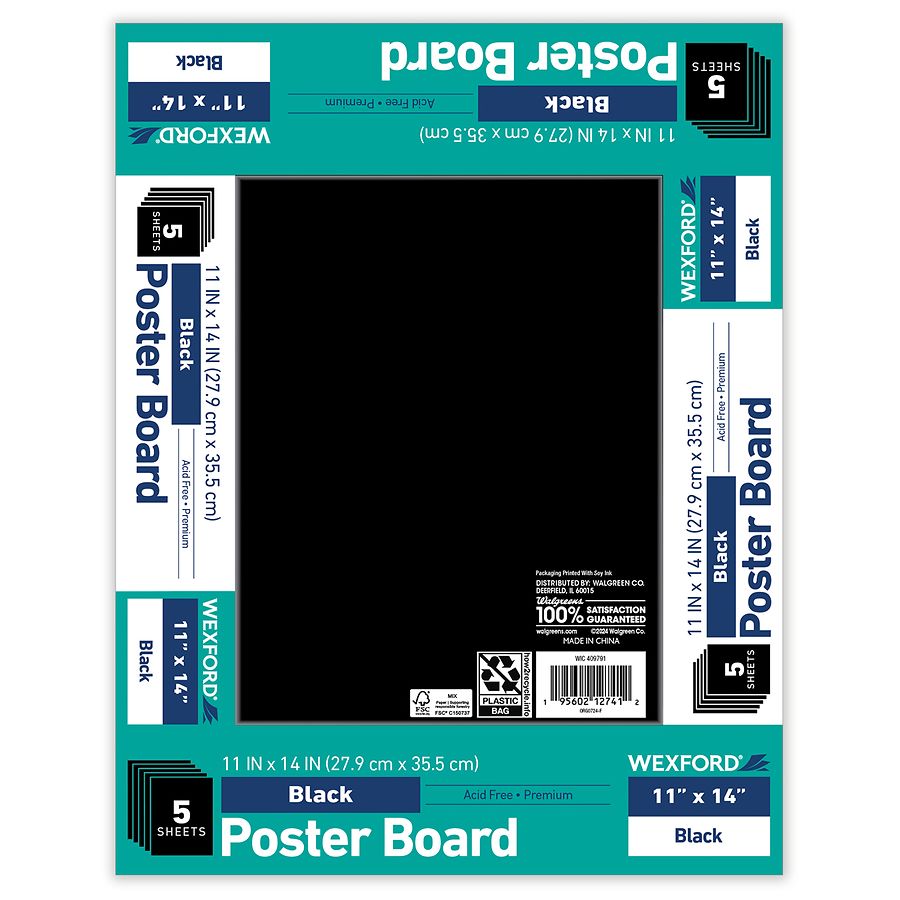 Wexford Posterboard, Black | Walgreens