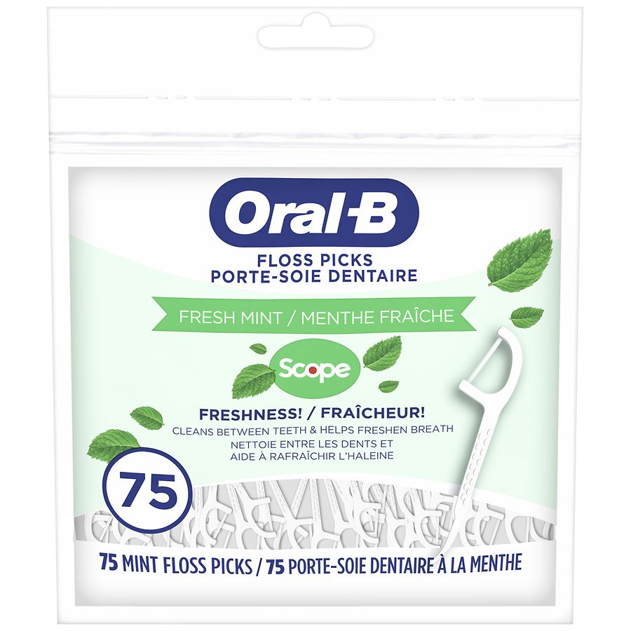 Oral-B Burst of Scope Dental Floss Picks Fresh Mint | Walgreens