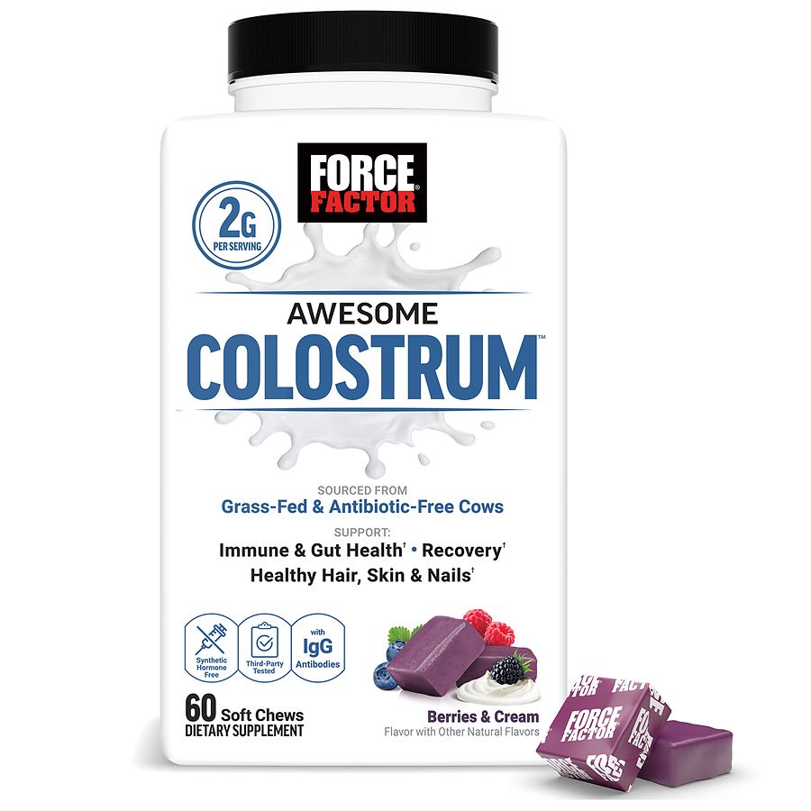 Force Factor Awesome Colostrum Soft Chews Berries & Cream | Walgreens