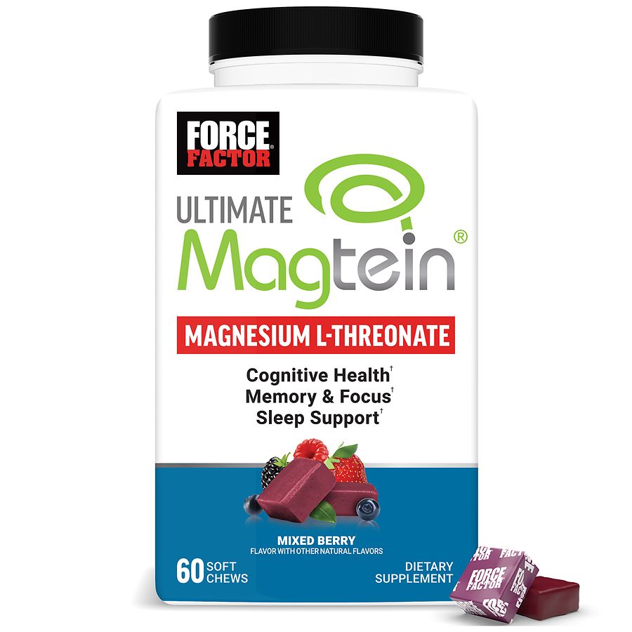Force Factor Ultimate Magtein Soft Chews Mixed Berry | Walgreens
