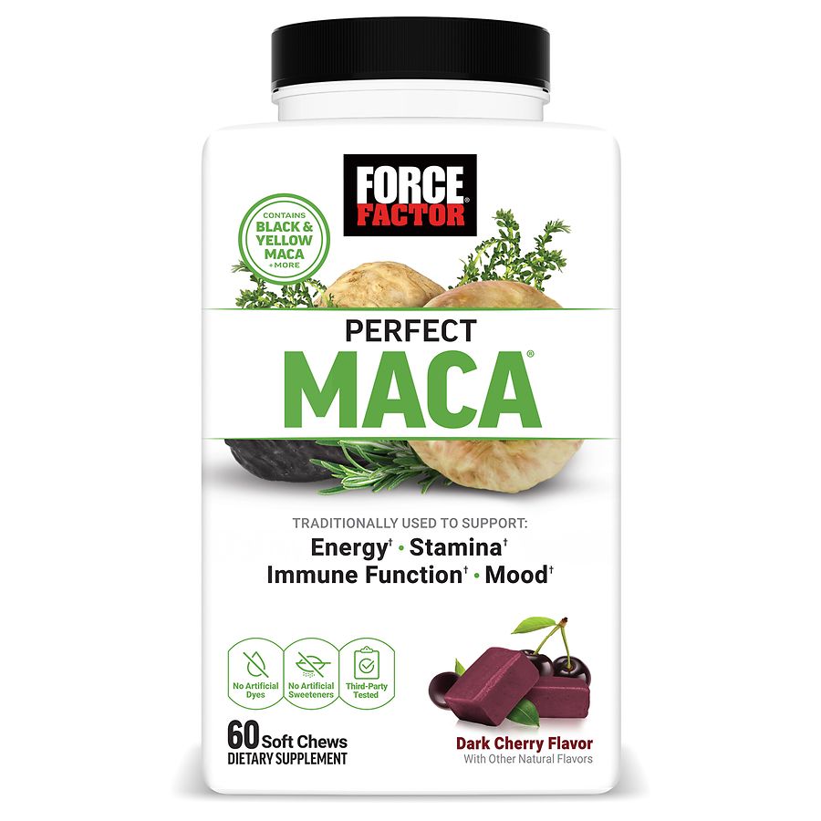Force Factor Perfect Maca Soft Chews Dark Cherry | Walgreens