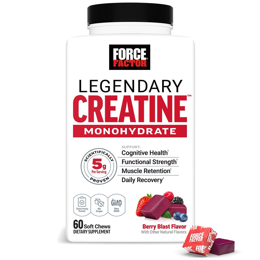 Force Factor Legendary Creatine Soft Chews Berry Blast | Walgreens
