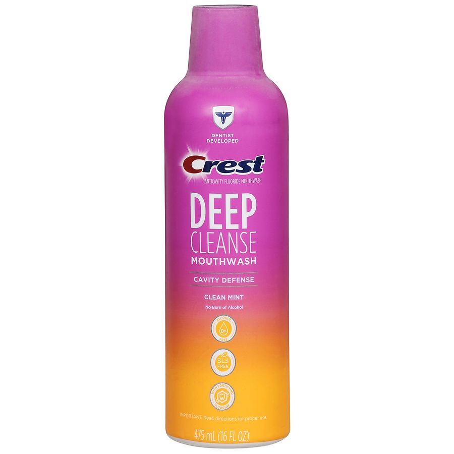 Crest Deep Cleanse Fluoride Anticavity Mouthwash Clean Mint | Walgreens
