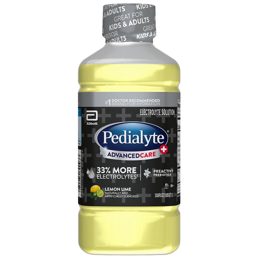 Pedialyte AdvancedCare Plus Electrolyte Drink For Kids & Adults Lemon ...