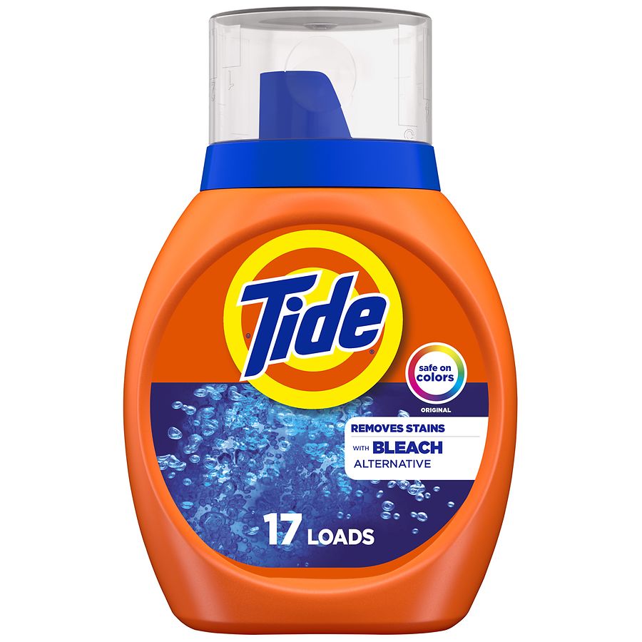 Tide Bleach Alternative Liquid Laundry Detergent, HE Compatible ...