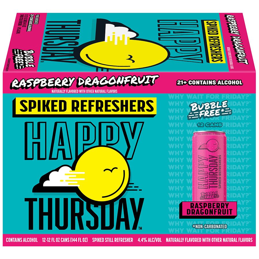Happy Thursday Spiked Refreshers Can Pack Raspberry Dragonfruit | Walgreens