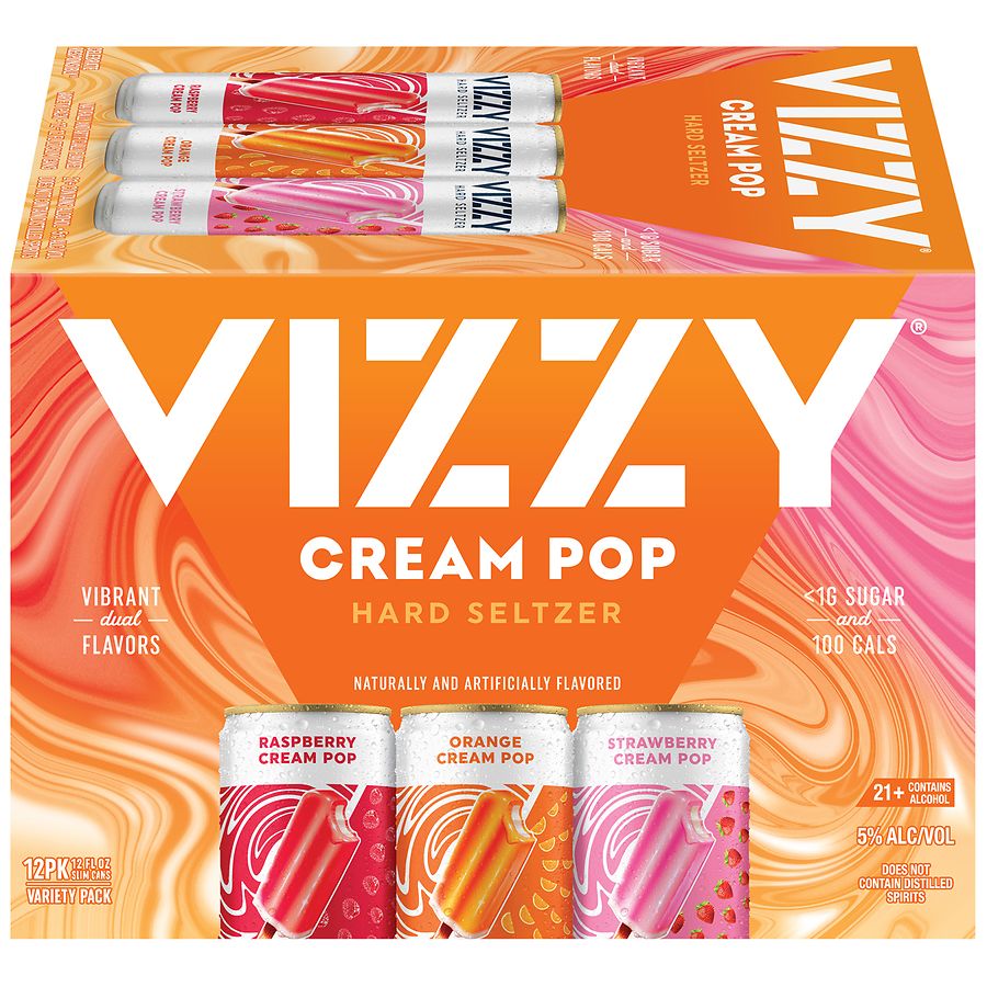 Vizzy Cream Pop Hard Seltzer Can Variety Pack | Walgreens