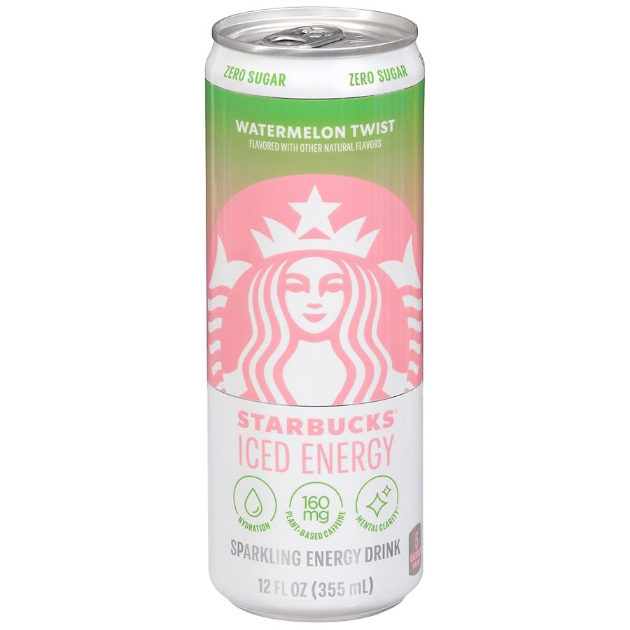 Starbucks Iced Energy Zero Sugar Sparkling Energy Drink Watermelon Twist | Walgreens