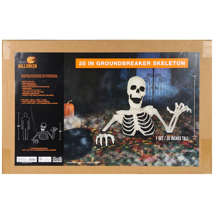Happy Halloween Groundbreaker Skeleton 35 In | Walgreens