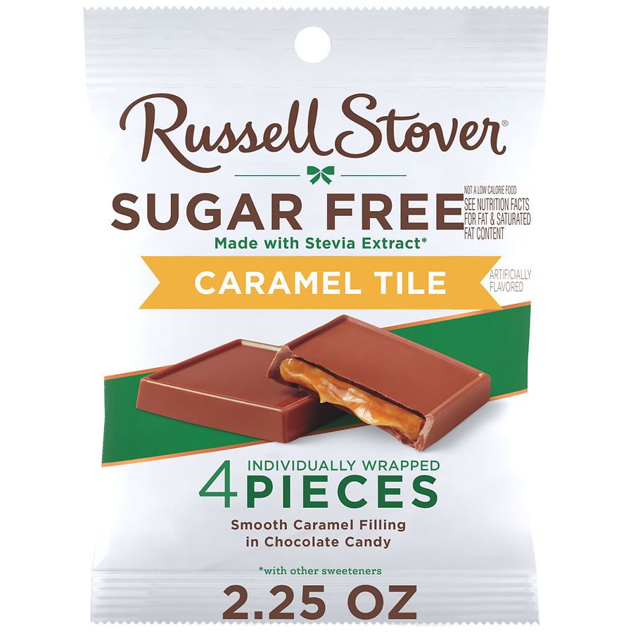 Russell Stover Sugar Free Caramel Chocolate Candy Tiles Sugar Free ...