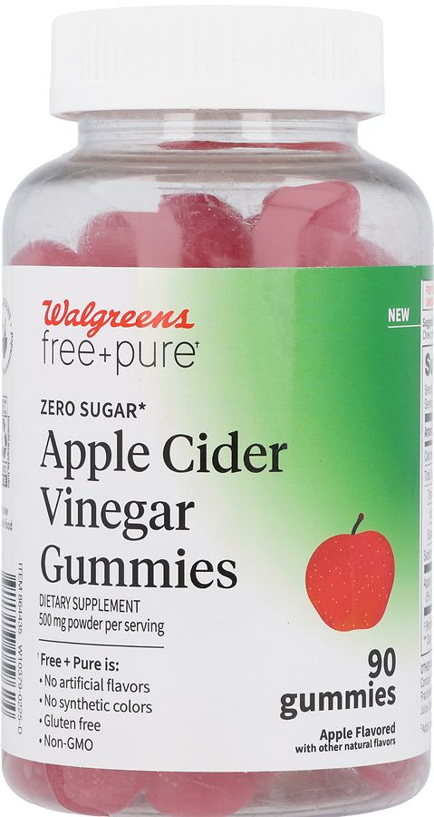 Walgreens Free & Pure Apple Cider Vinegar 500 mg Gummies | Walgreens