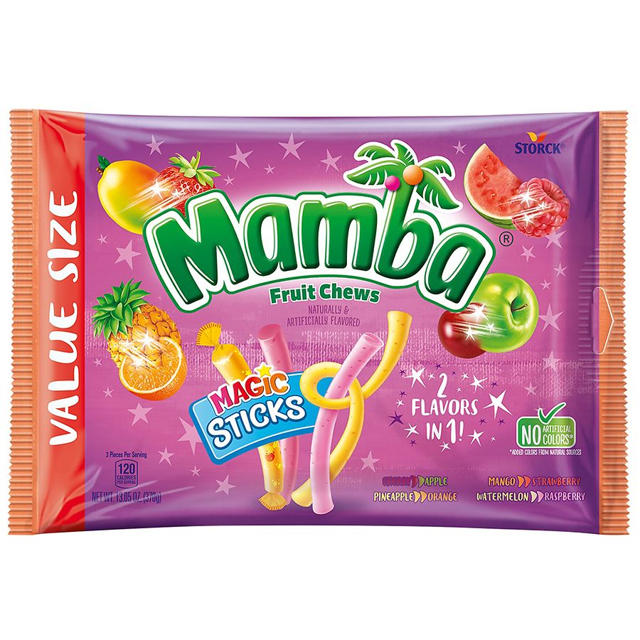 Mamba Fruit Chews Magic Sticks Chewy Candy | Walgreens