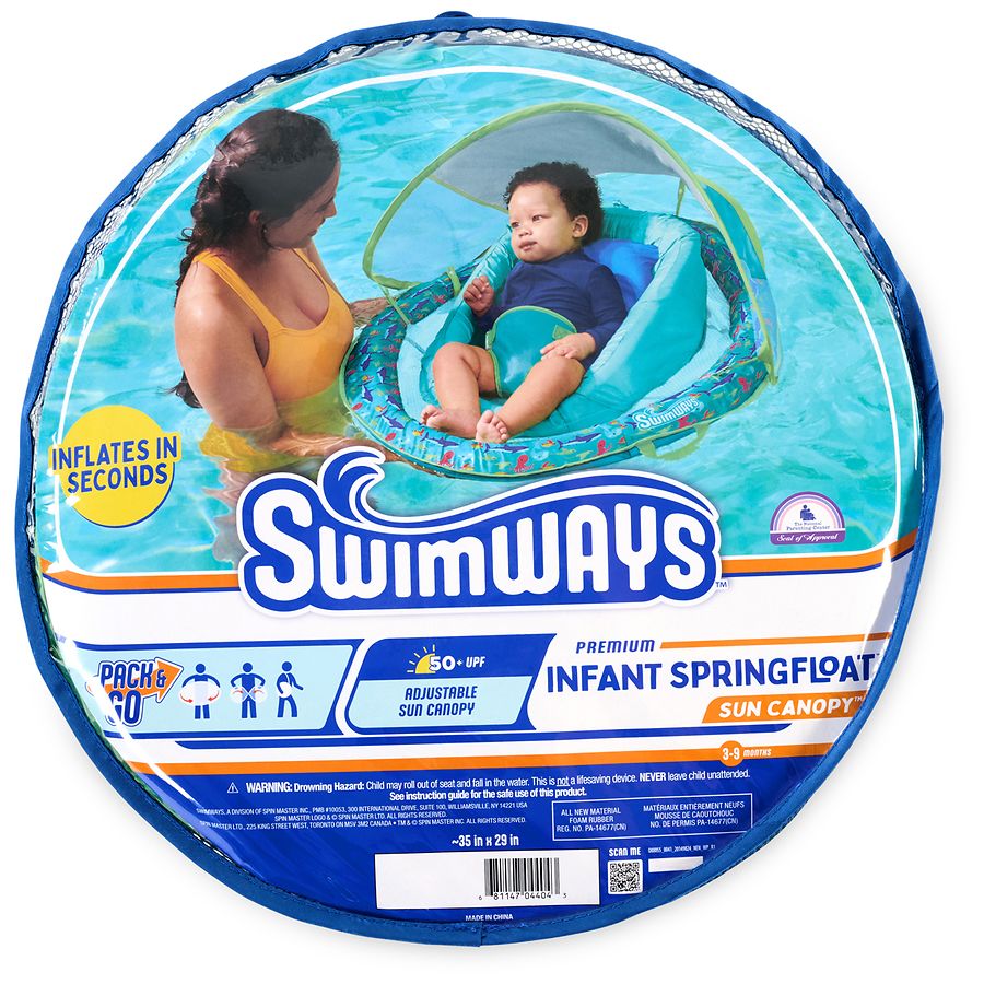 Swimways Infant Spring Float With Sun Canopy | Walgreens