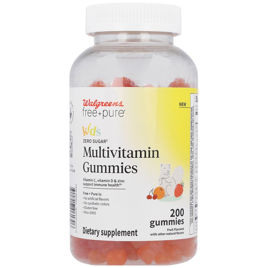 Walgreens Free & Pure Kids Multivitamin Gummies Fruit | Walgreens