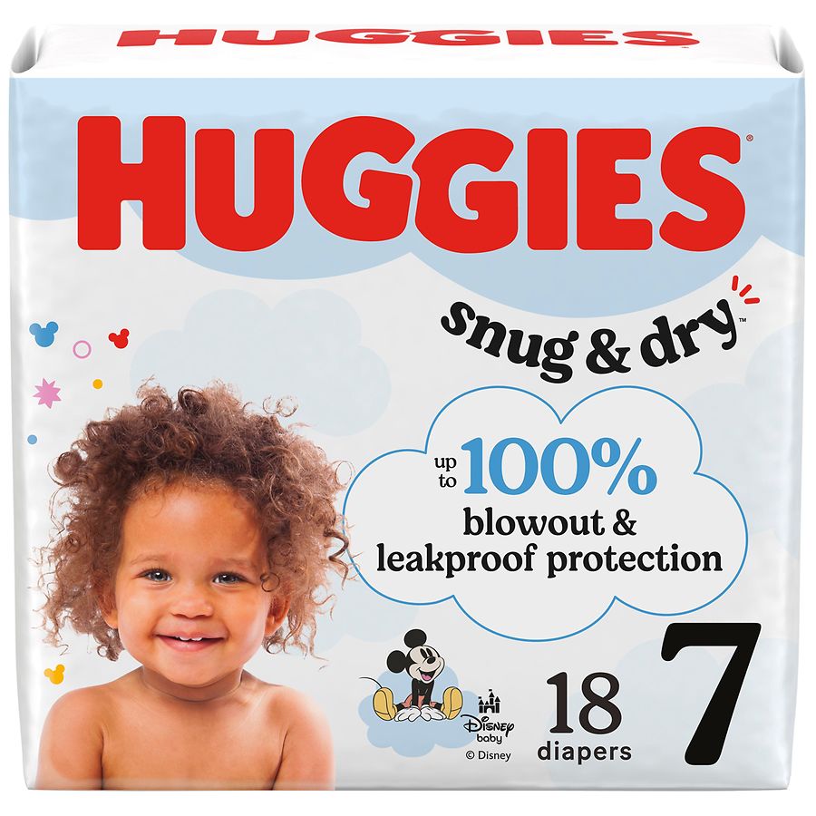 Huggies Snug & Dry Baby Diapers Unscented, Size 7 (41+ lbs) | Walgreens