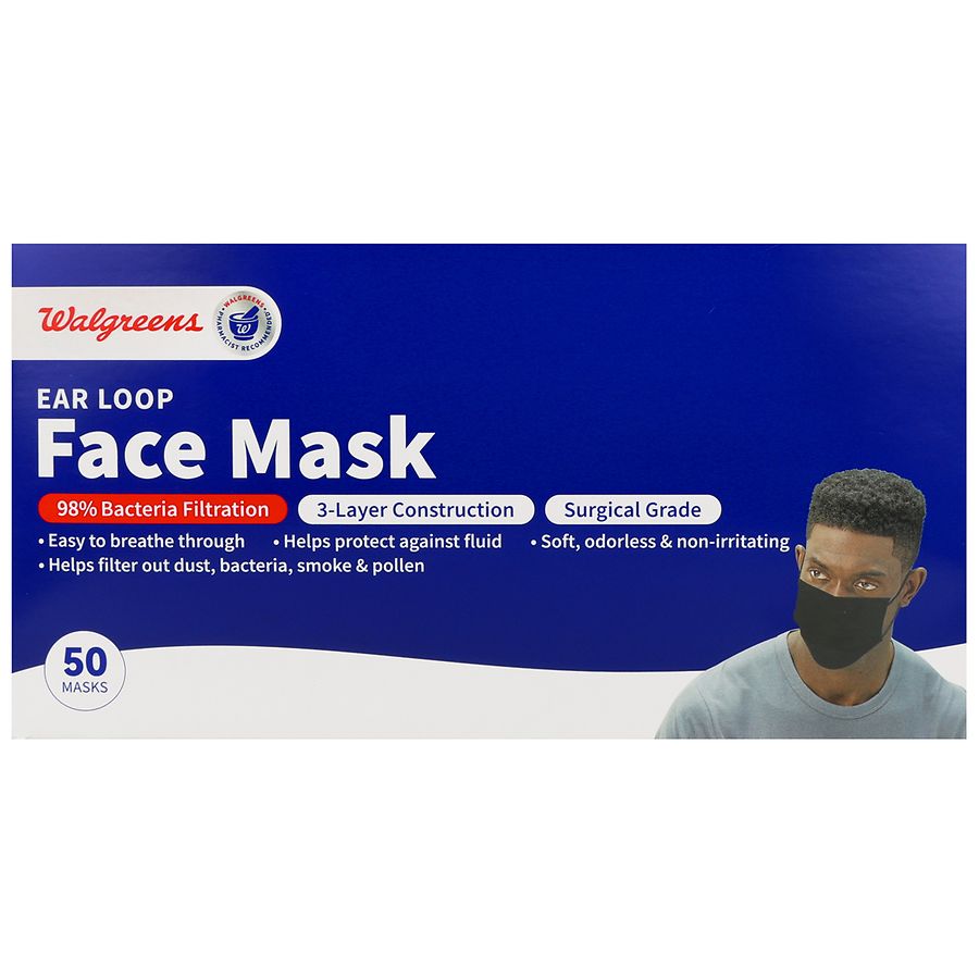 Walgreens Ear Loop Face Masks 0, 0, 0 0 | Walgreens