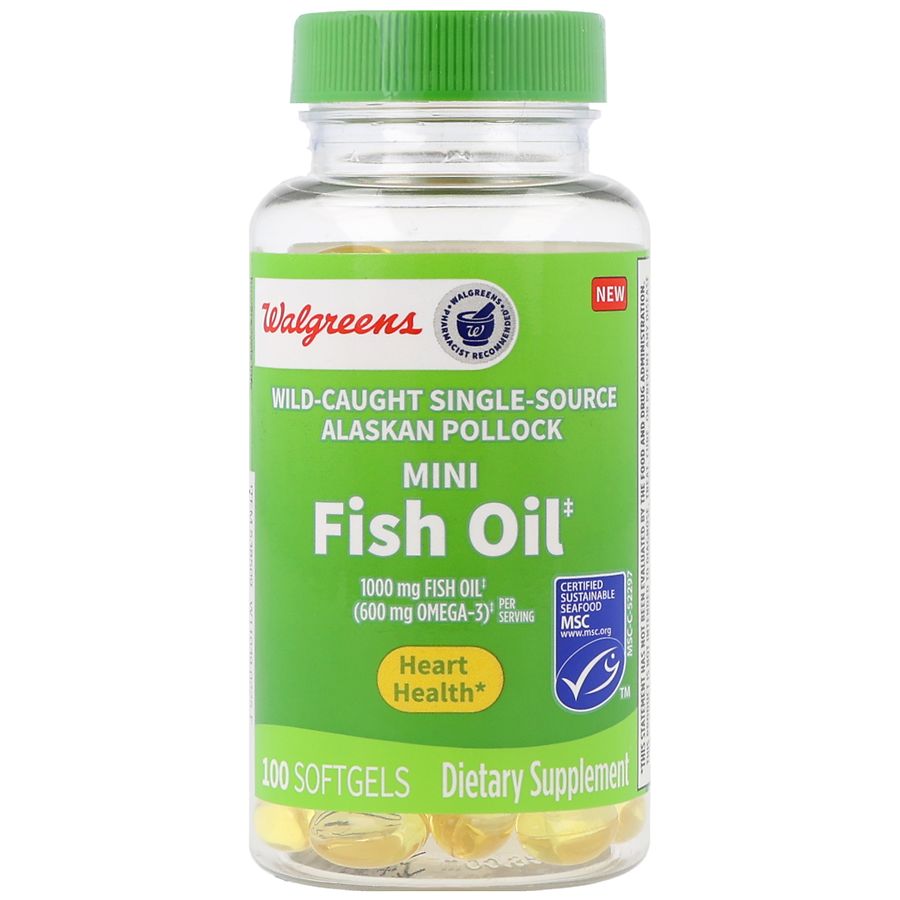 Walgreens Mini Fish Oil 1000 mg Softgels | Walgreens