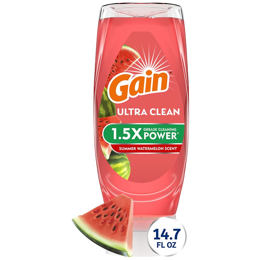 Gain Ultra EZ-Squeeze Dish Soap, Dishwashing Liquid, Grease Removal ...