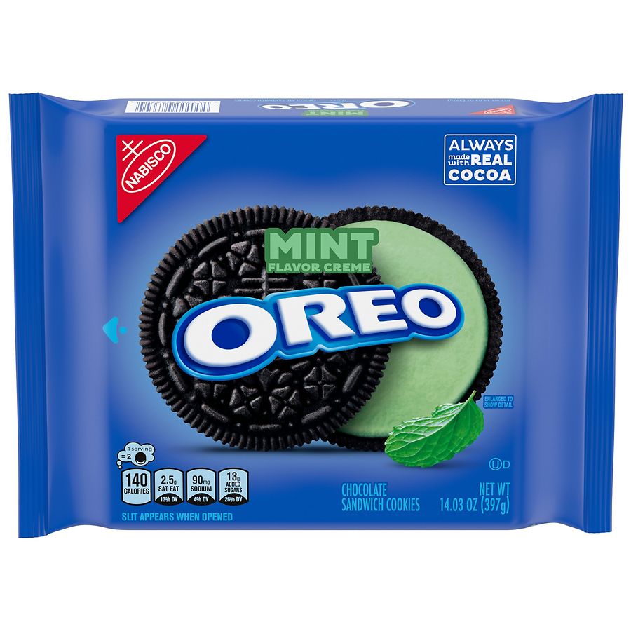 Oreo Creme Sandwich Cookies Mint | Walgreens