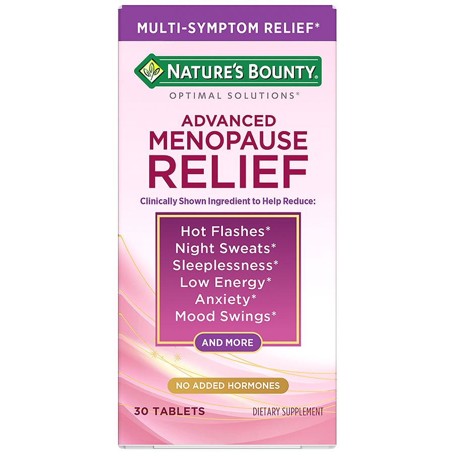 Nature's Bounty Optimal Solutions Advanced Menopause Relief Tablets ...