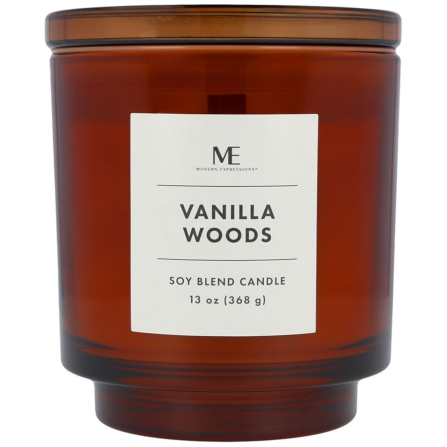 Modern Expressions Soy Blend Candle Vanilla Woods | Walgreens