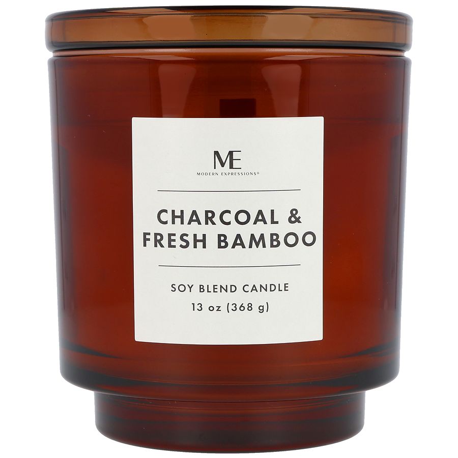 Modern Expressions Soy Blend Candle Charcoal & Fresh Bamboo | Walgreens