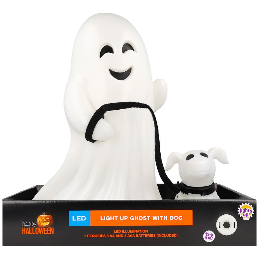 Happy Halloween LED Light Up Ghost with Dog | Walgreens