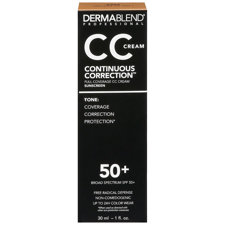 Dermablend Continuous Correction Cream Full Coverage Sunscreen With SPF ...