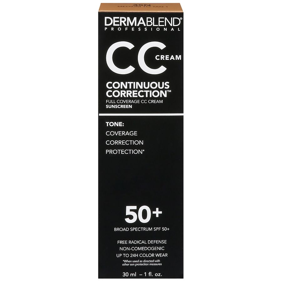 Dermablend Continuous Correction Cream Full Coverage Sunscreen With SPF ...