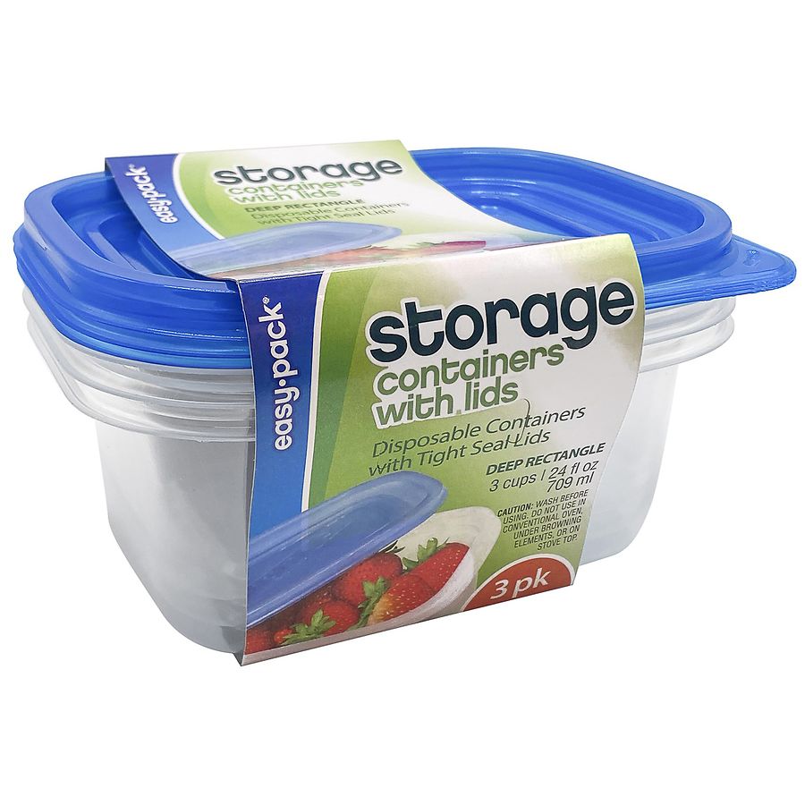 Easy Pack Deep Rectangle Storage Containers | Walgreens