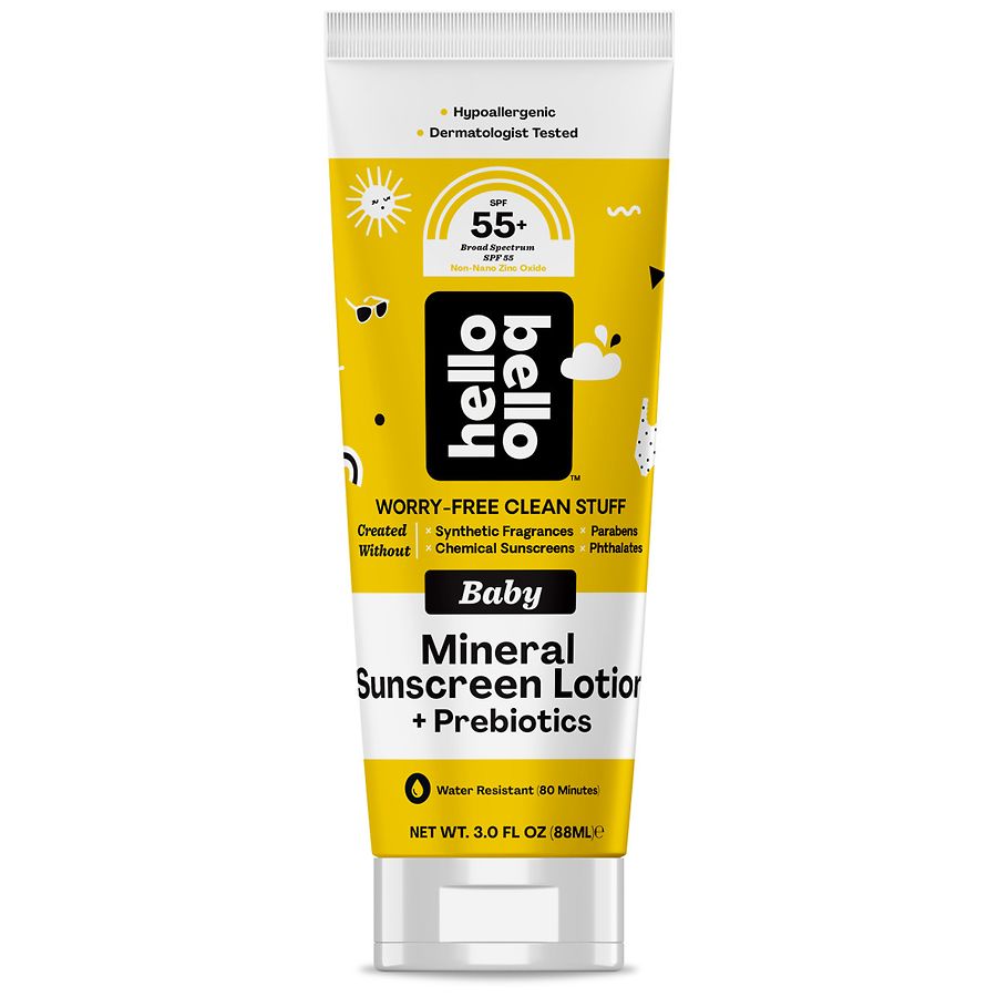 HELLO BELLO Baby Mineral SPF 55 + Sunscreen Lotion With Prebiotics ...