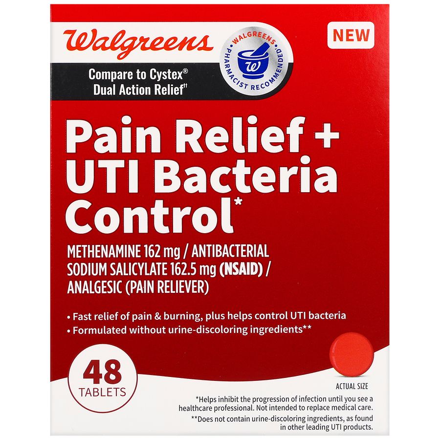 Walgreens Pain Relief + UTI Bacteria Control Tablets | Walgreens
