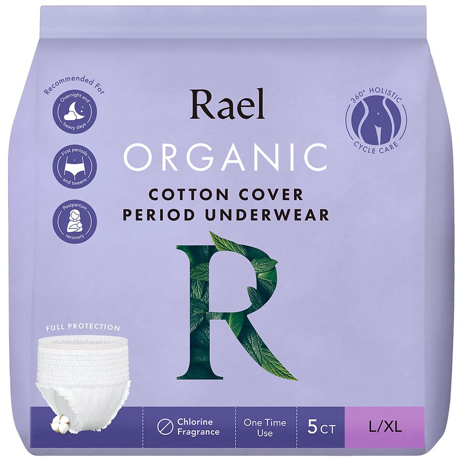 Rael Organic Cotton Cover Period Underwear L/XL | Walgreens