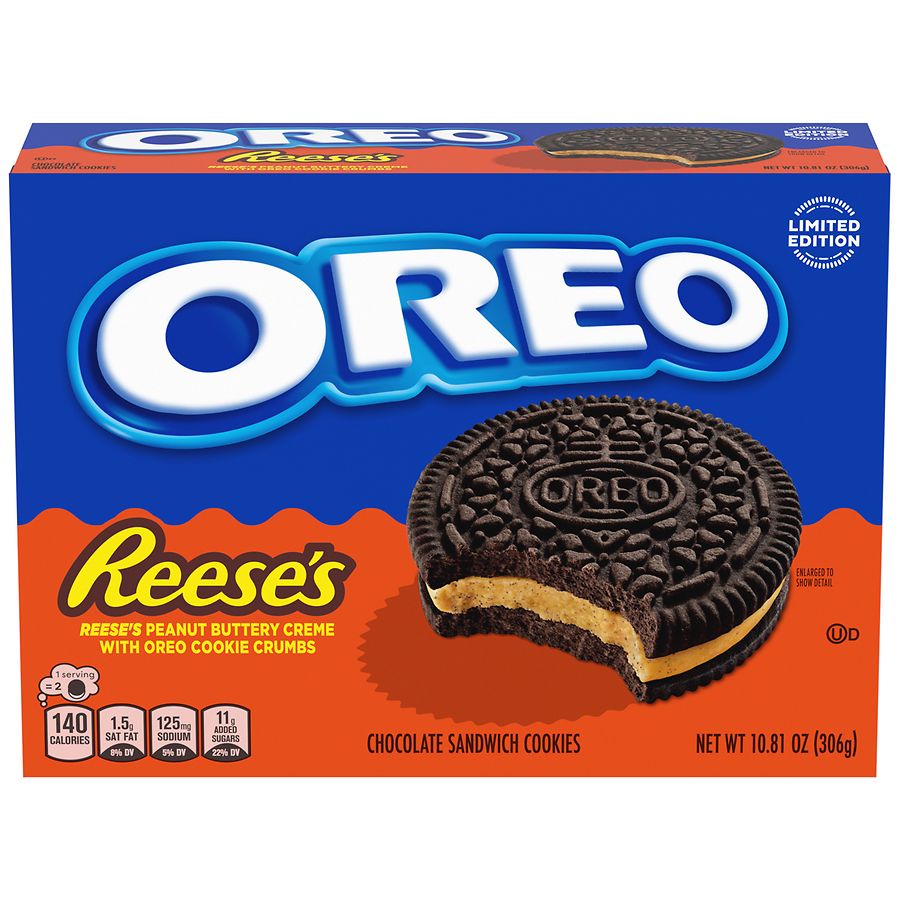 Oreo Reese's Peanut Buttery Creme Chocolate Sandwich Cookies Peanut ...