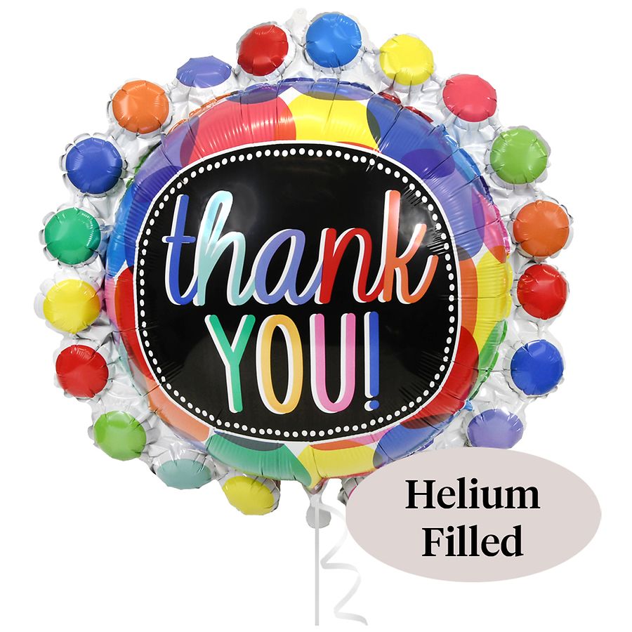 Helium Inflated Foil Balloon Bubbly Thank You 25 x 26 in | Walgreens