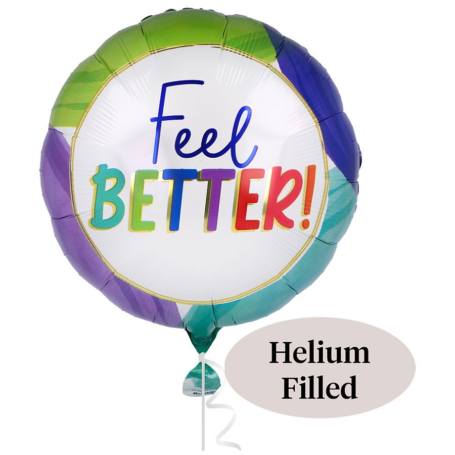 Helium Inflated Balloon Feel Better 5.5x0.25x7.5 | Walgreens