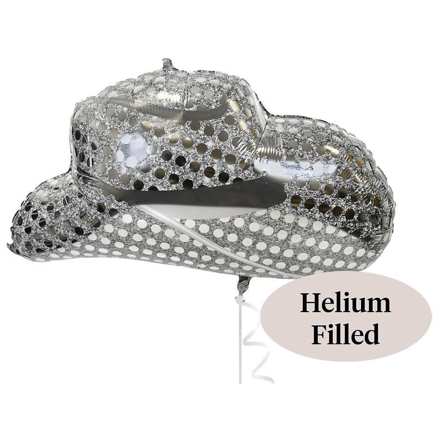 Helium Inflated Foil Balloon Disco Western Hat 33 x 18 in | Walgreens