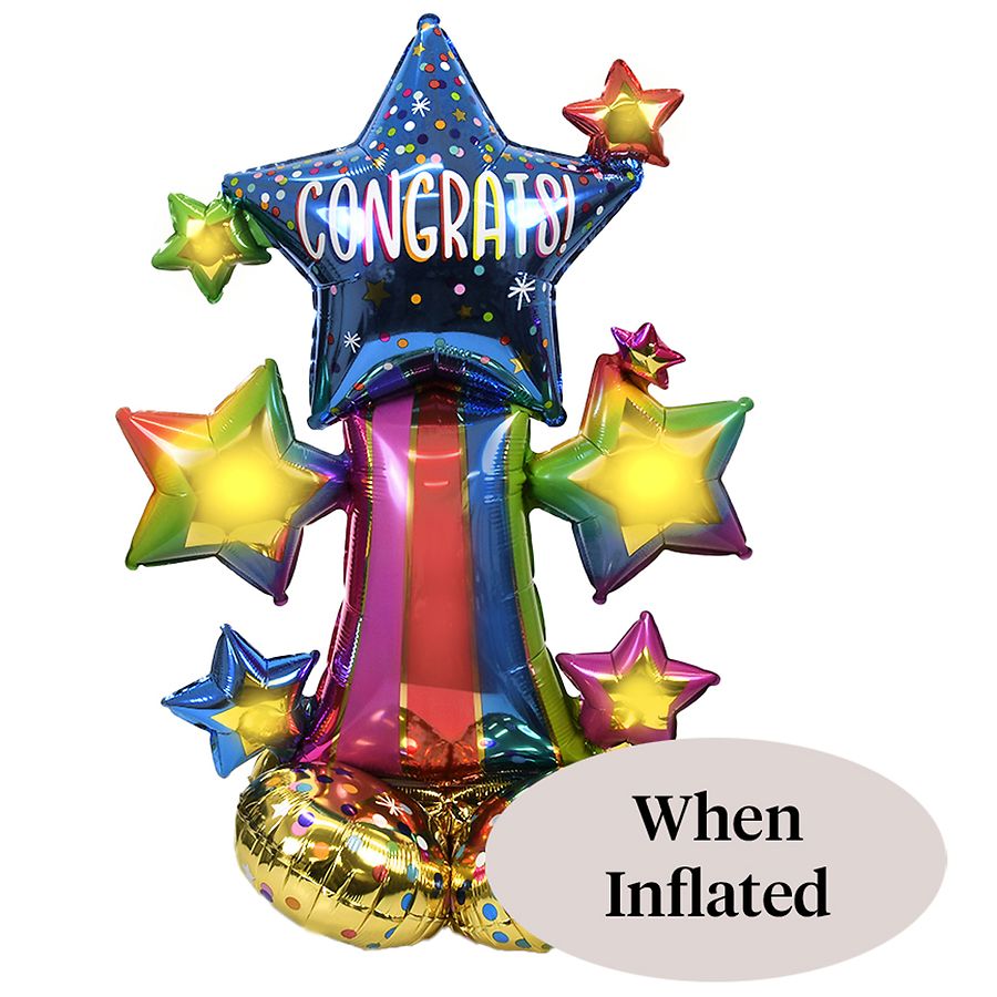 Anagram Air Filled Balloon, Congrats Star Bursts 25 x 36 in | Walgreens