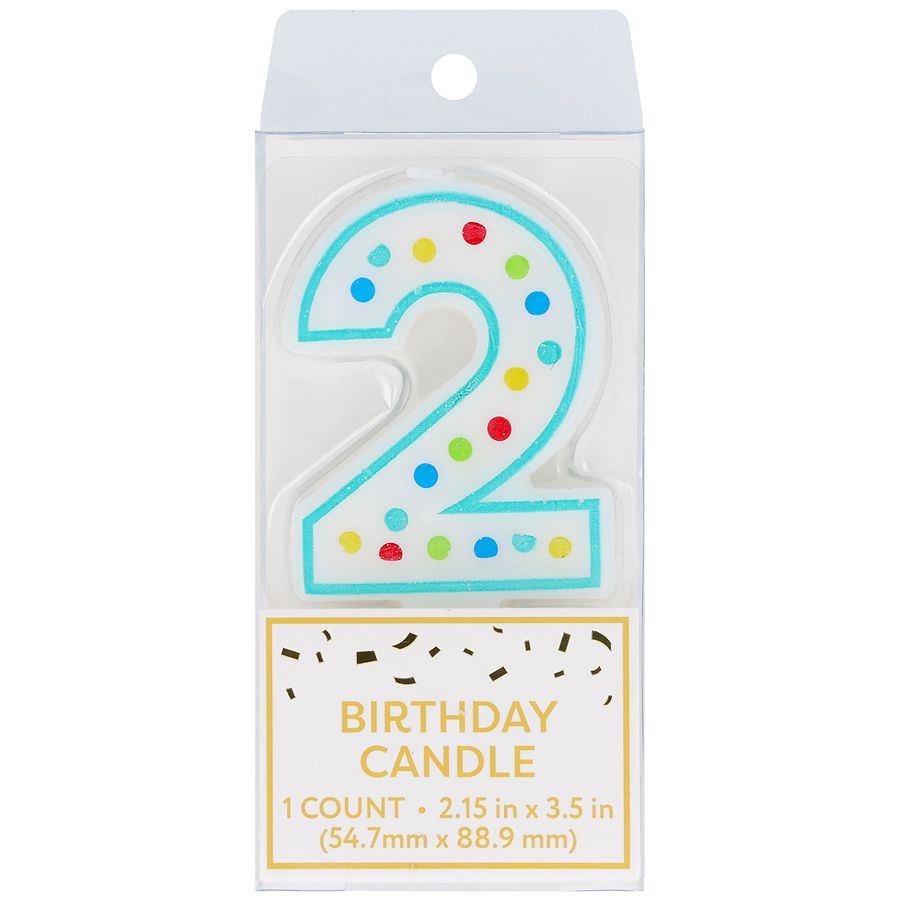 Festive Voice Birthday Candle, Two, Dot | Walgreens